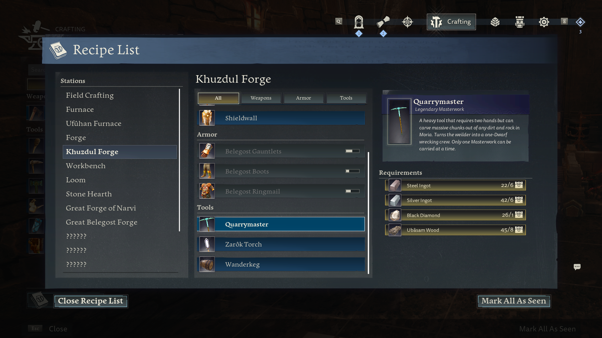 How To Make the Quarrymaster in Return to Moria – Survival Game Guide