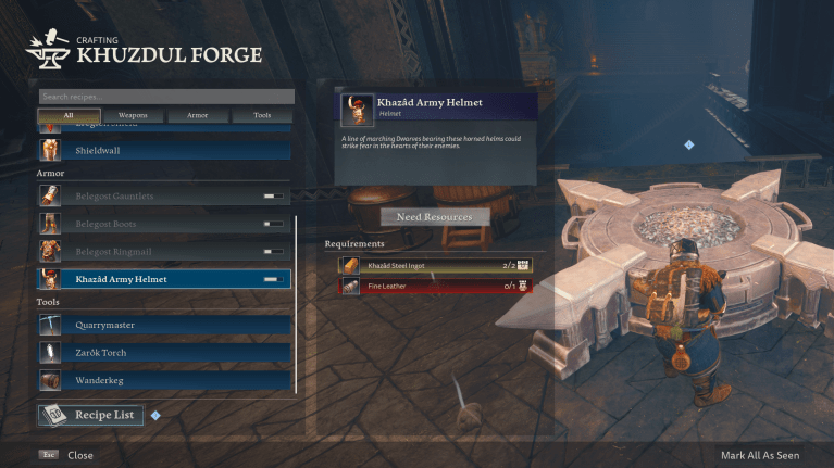 How To Make the Khuzdul Army Helmet in Return to Moria – Survival Game ...