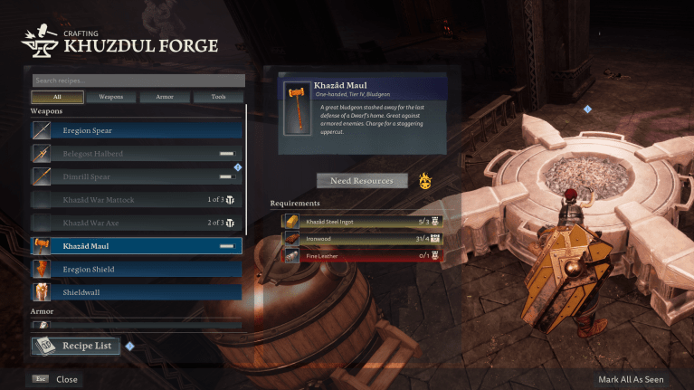 How To Make the Khazad Maul in Return to Moria – Survival Game Guide