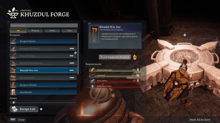 How To Make the Khazad War Axe in Return to Moria – Survival Game Guide